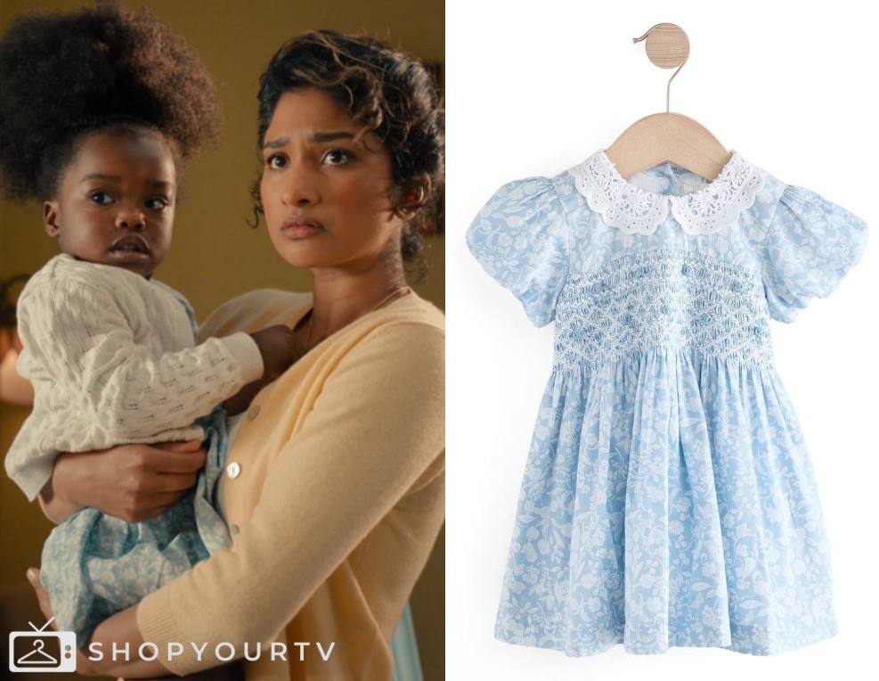 Doctor Who: Season 15 Episode 8 Poppy's Blue Floral Dress | Shop Your TV