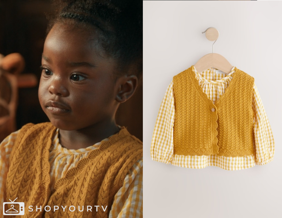 Doctor Who: Season 15 Episode 8 Poppy's Yellow Crochet Vest | Shop Your TV