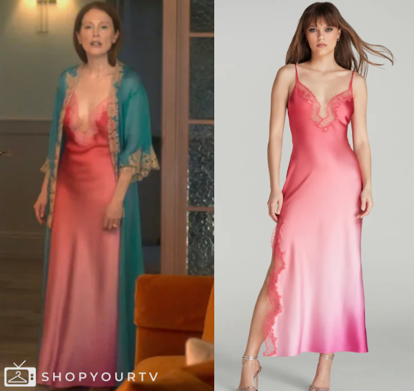 Sirens: Season 1 Epsiode 2 Michaela's Pink Ombre Lace Trim Nightgown ...