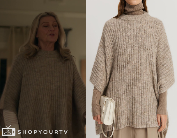 Strife: Season 2 Episode 1 Ginny's Taupe Knit Poncho | Shop Your TV