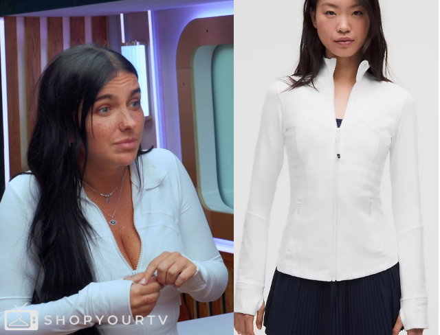 Destination X: Season 1 Episode 1 Ally's White Zip Jacket | Shop Your TV