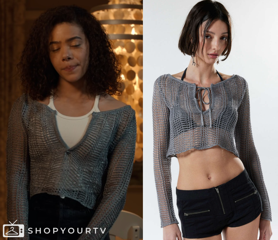 Ginny and Georgia: Season 3 Episode 3 Ginny's Metallic Knit Sweater ...
