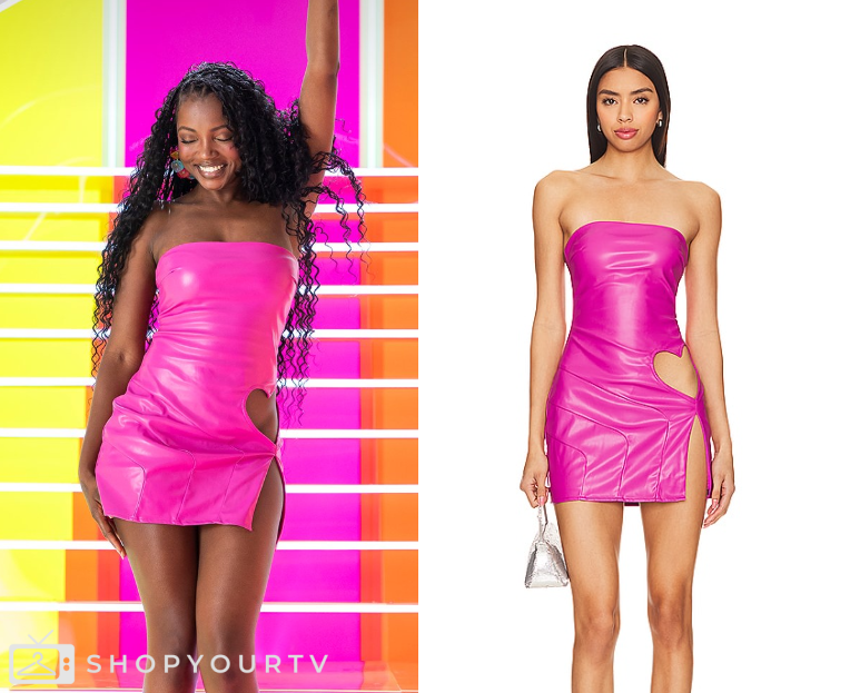 Love Island USA: Season 7 Episode 1 Chelley's Cut Out Leather Mini ...
