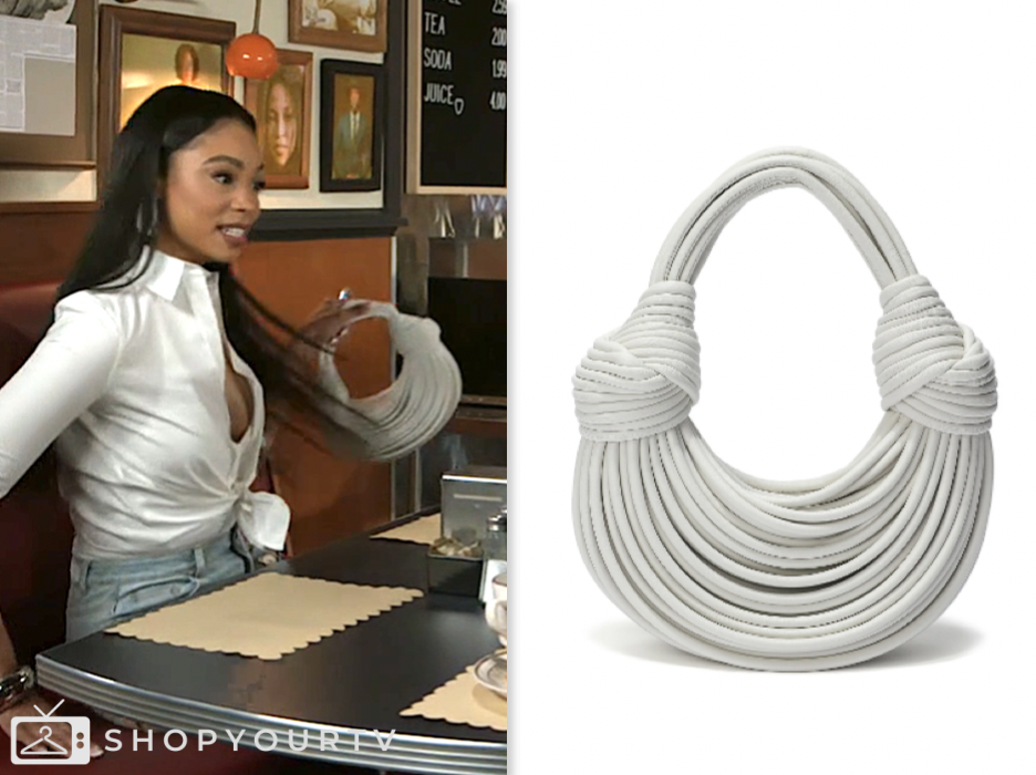 Beyond the Gates: June 2025 Chelsea Hamilton's White String Knot Bag ...