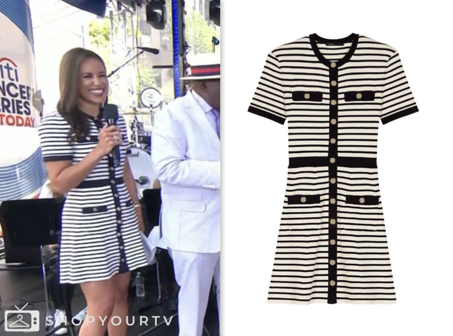 The Today Show: June 2025 Kaylee Hartung's Striped Button Front Knit ...