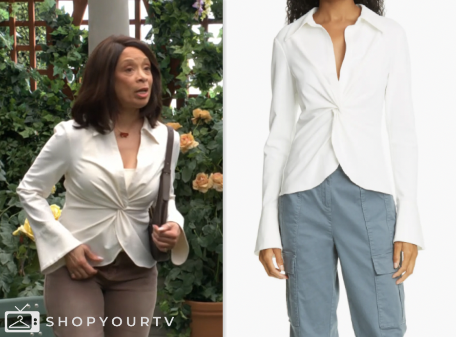 The Young and the Restless: June 2025 Amy Lewis's White Twist Front ...