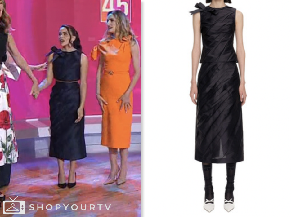 The Today Show: June 2025 Antonia Gentry's Navy Textured Bow Top and ...