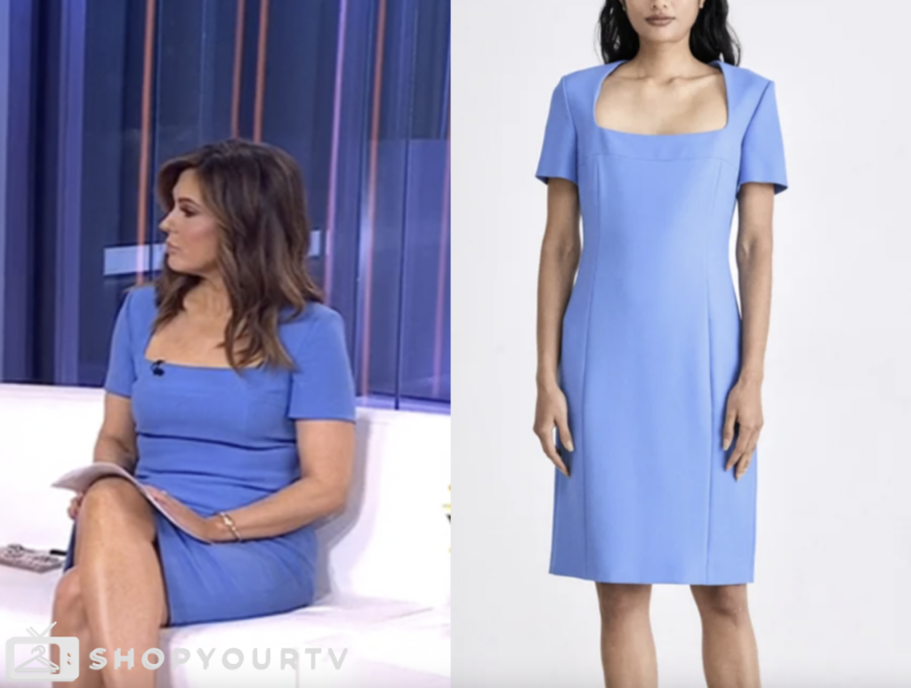 Outnumbered: June 2025 Lisa Boothe's Blue Square Neck Dress | Shop Your TV