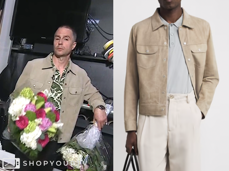 The Today Show: June 2025 Sam Rockwell's Beige Suede Jacket | Shop Your TV