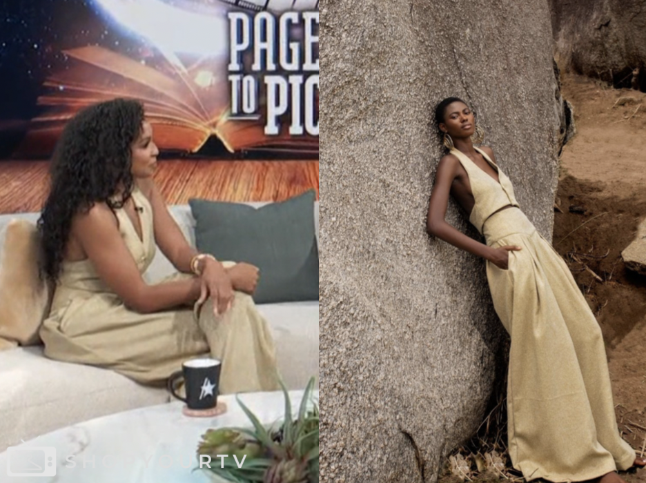 Access Daily: June 2025 Jeanell English's Gold Vest Top and Wide-Leg ...