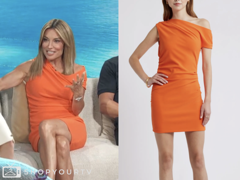 Access Daily: June 2025 Kit Hoover’s Orange One-Shoulder Mini Dress ...