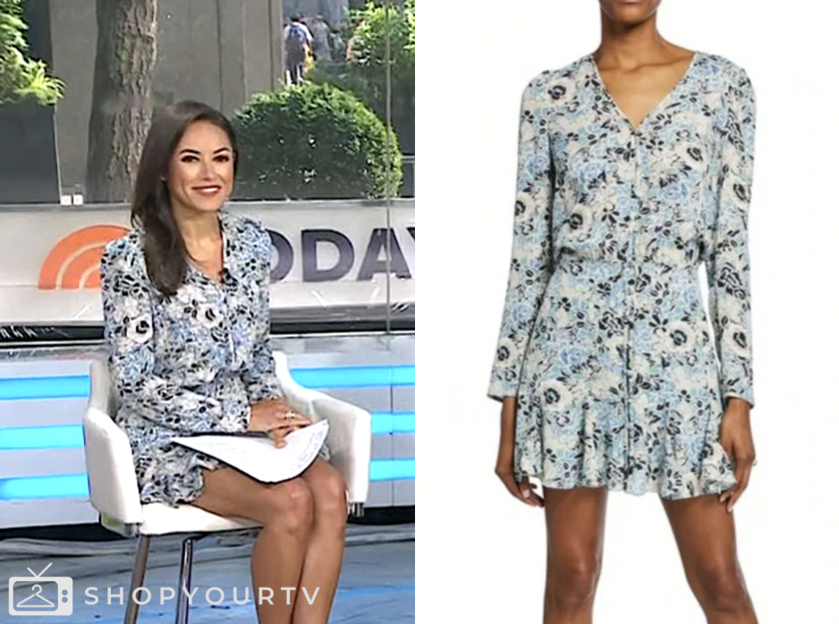 The Today Show: June 2025 Kaylee Hartung’s Blue Floral Mini Dress ...