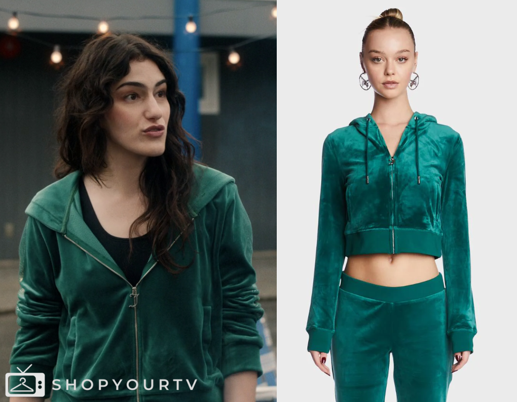 Stick: Season 1 Episode 4 Zero's Zip Velour Jacket | Shop Your TV