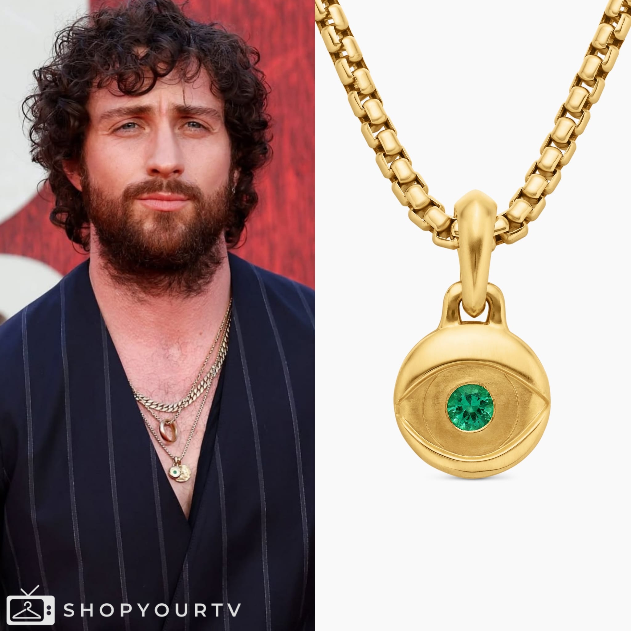 Press Junket: 2025 “28 Years Later” Aaron’s Evil Eye Amulet | Shop Your TV