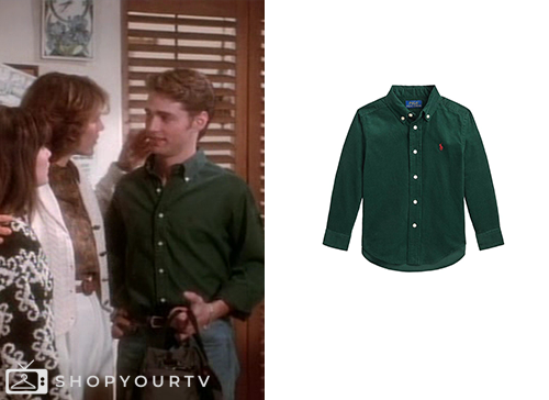 Beverly Hills 90210: Season 1 Episode 11 Brandon's Green Button Up ...