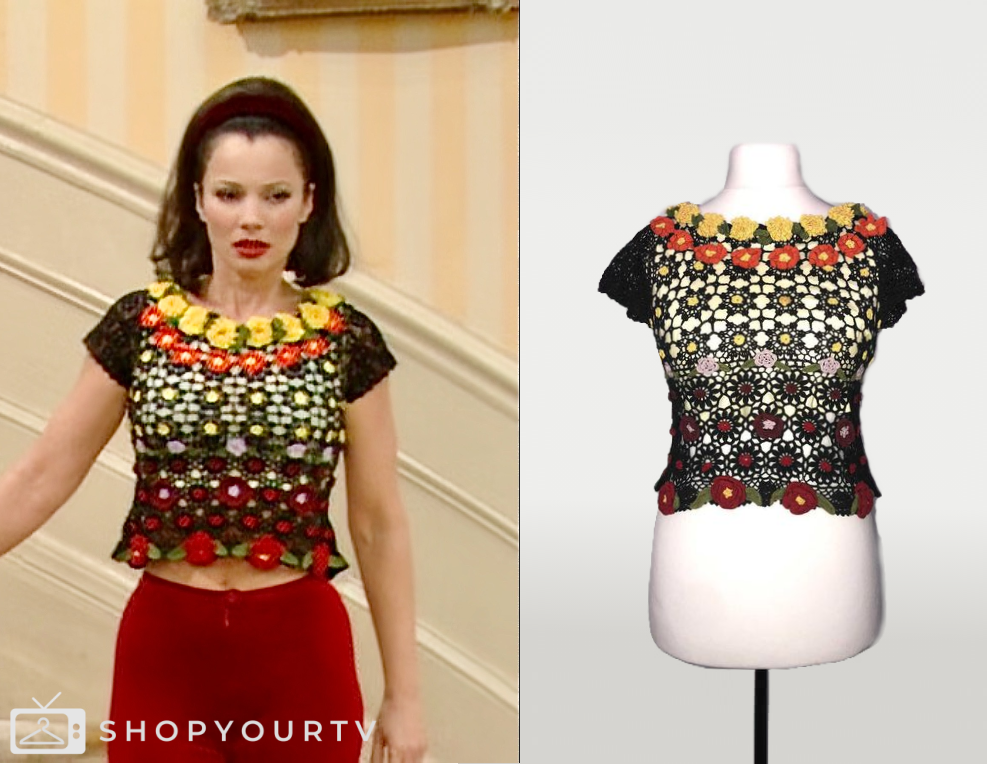 The Nanny: Season 4 Episode 21 Fran's Crochet Flower Top | Shop Your TV