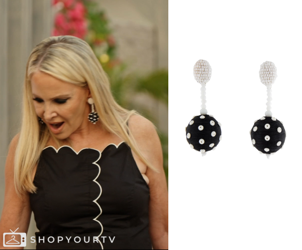 Love Hotel: Season 1 Episode 6 Shannon's Black Polka Dot Ball Earrings ...