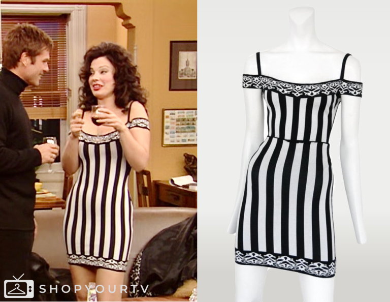 The Nanny: Season 5 Episode 9 Fran’s Black and White Striped Dress ...