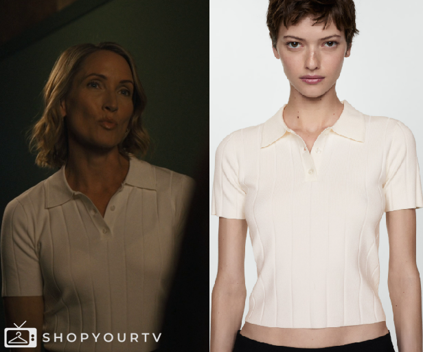 Hell Motel: Season 1 Episode 1 Portia's White Ribbed Polo Rop | Shop ...