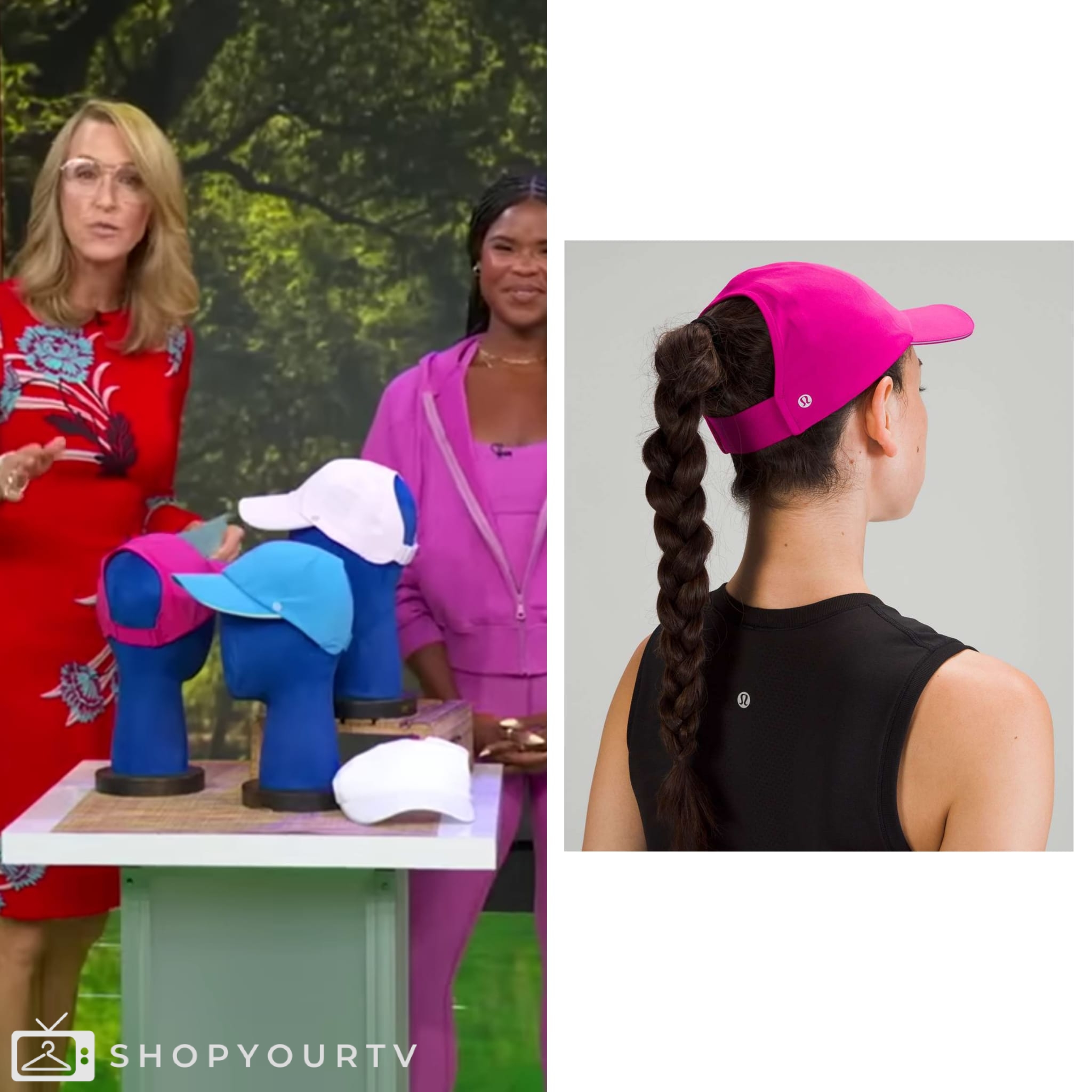 Good Morning America: June 2025 Pink Running Hat | Shop Your TV
