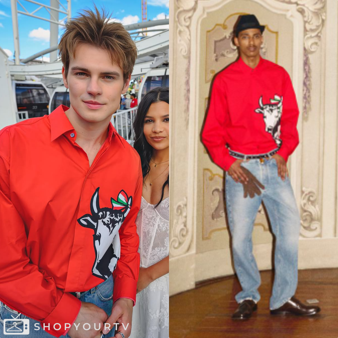 Press Junket: 2025 “My Life with the Walter Boys” Noah's Cow Print ...