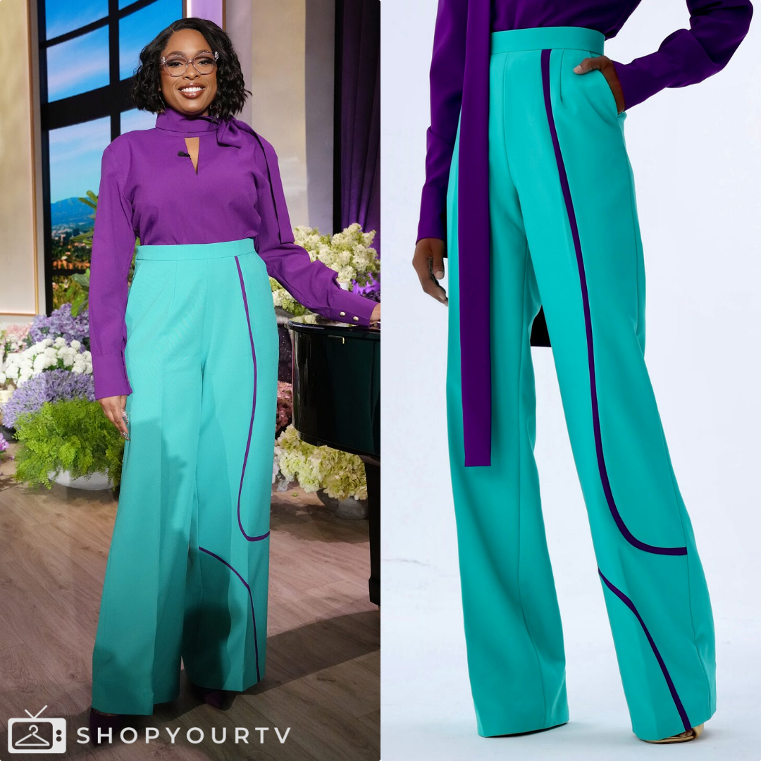 The Jennifer Hudson Show: March 2025 Jennifer’s Colorblocked Wide Leg ...