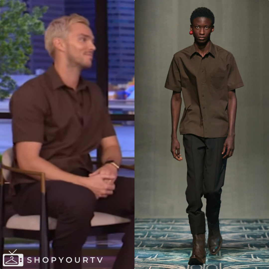 Live with Kelly and Mark: July 2025 Nicholas' Brown Shirt | Shop Your TV