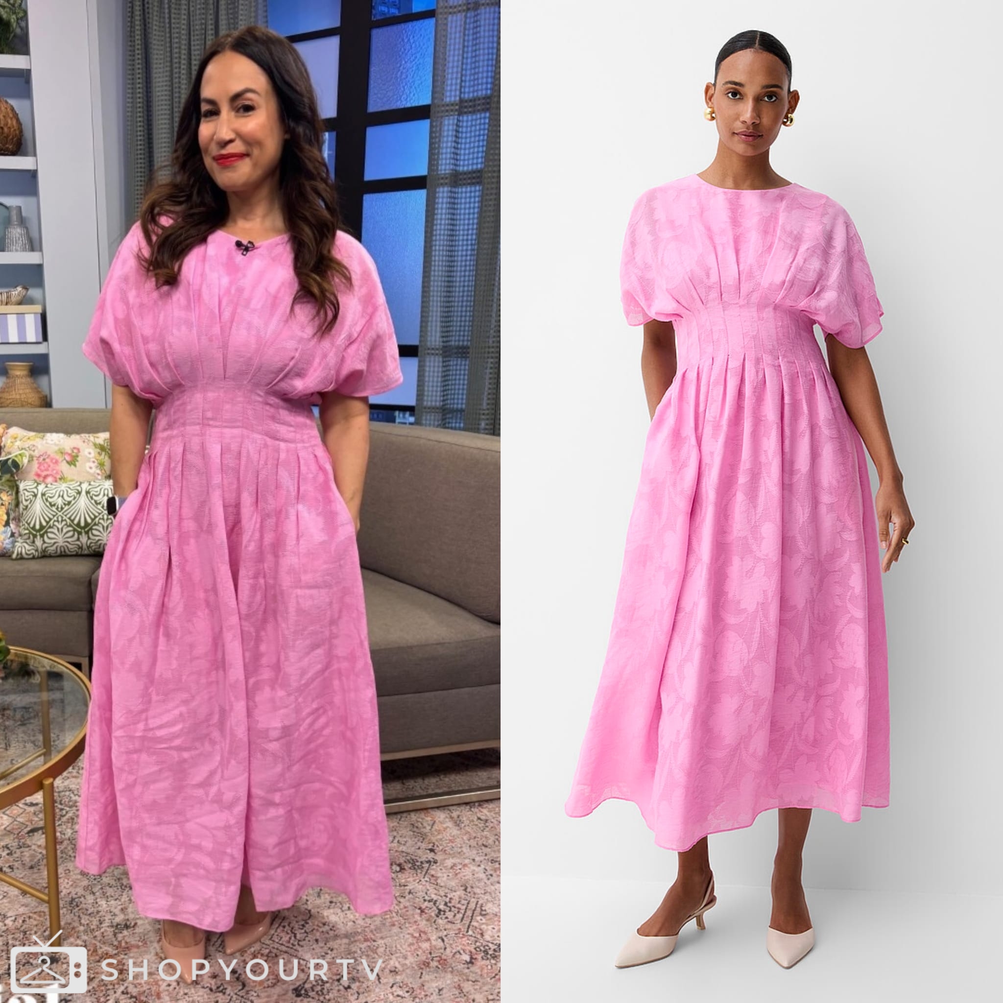 The Social: July 2025 Cynthia's Pink Floral Maxi Dress | Shop Your TV