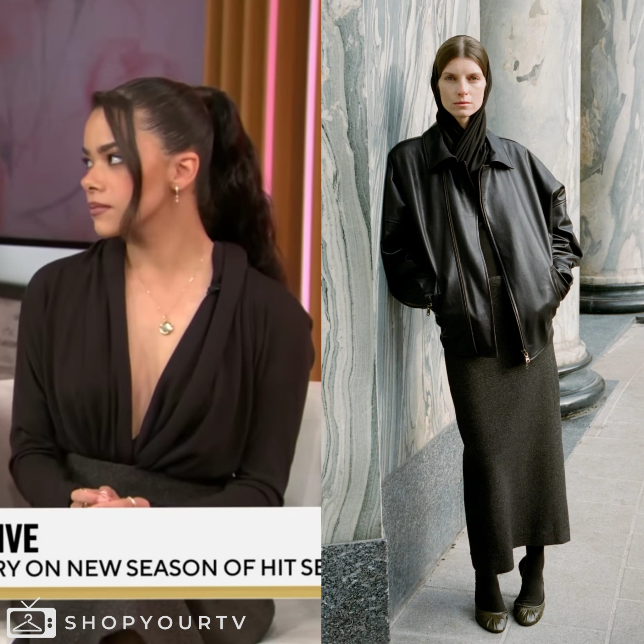 CBS Mornings: June 2025 Antonia Gentry’s Black Long Sleeve Bodysuit ...