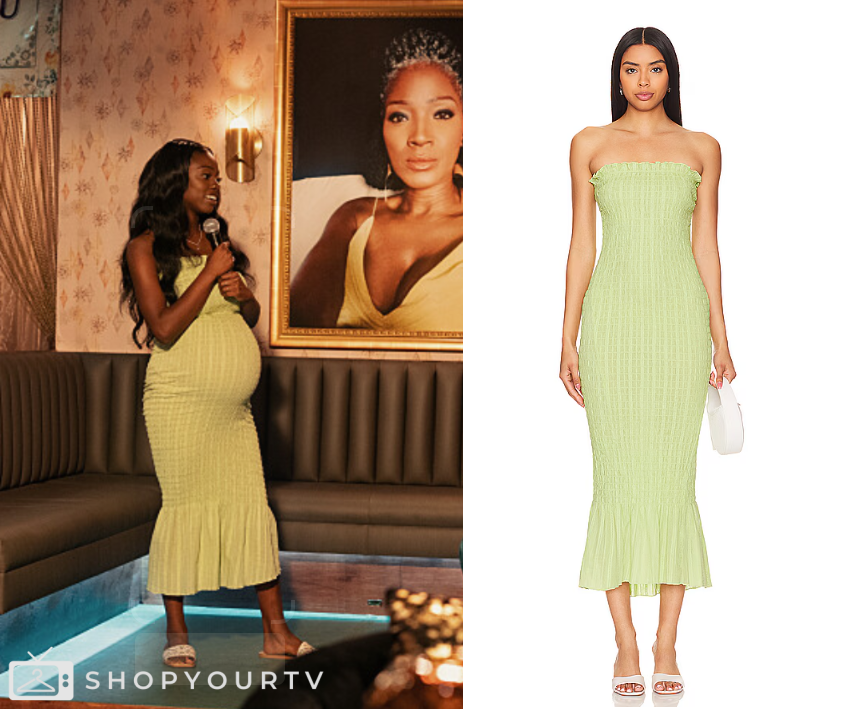The Chi: Season 7 Episode 11 Kiesha's Fluted Hem Dress | Shop Your TV