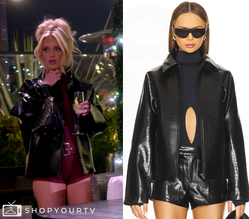 Love Island Beyond the Villa: Season 1 Episode 2 Black Leather Croc Zip ...