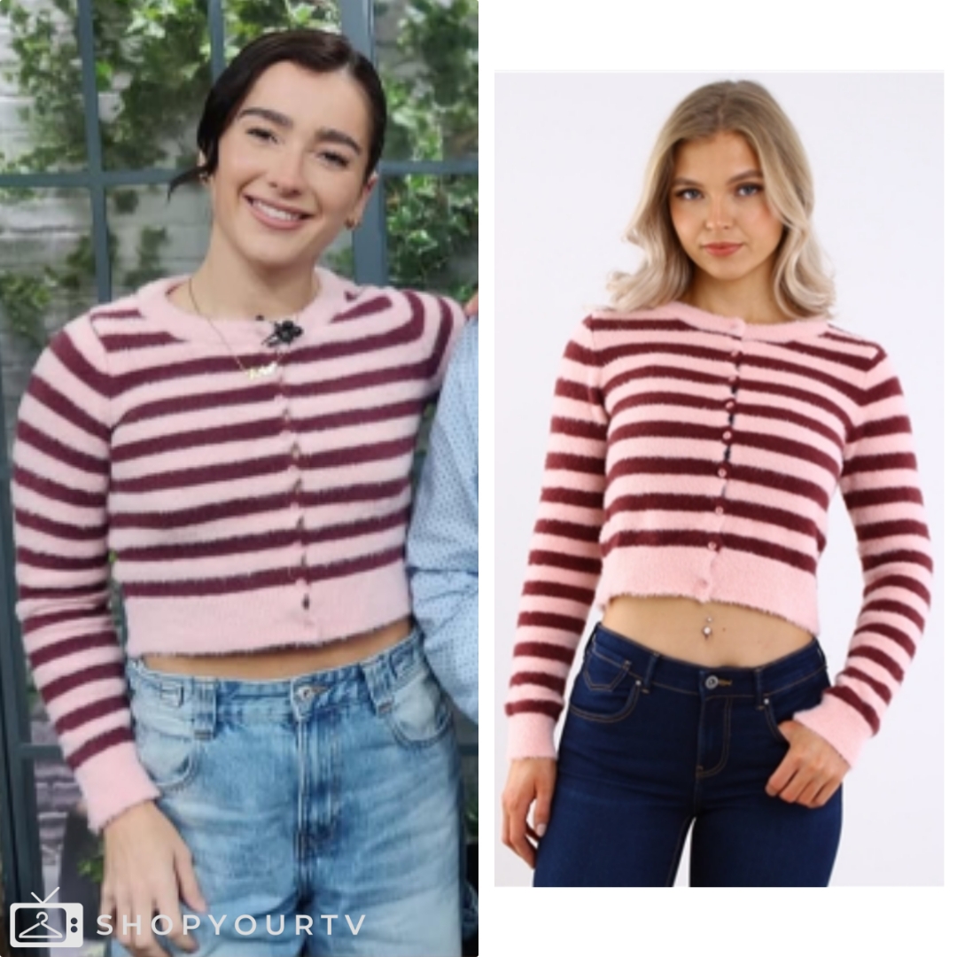 Ireland AM: March 2025 Brooke’s Striped Fluffy Cardigan | Shop Your TV
