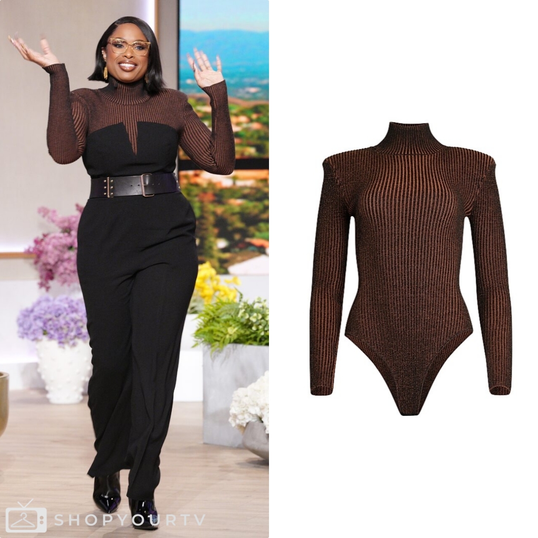 The Jennifer Hudson Show: March 2025 Jennifer’s Brown Ribbed Turtleneck | Shop Your TV