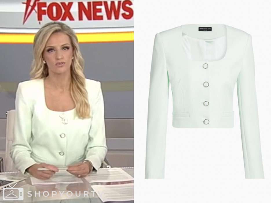 Fox and Friends: July 2025 Carley Shimkus’s Mint Green Jacket | Shop ...