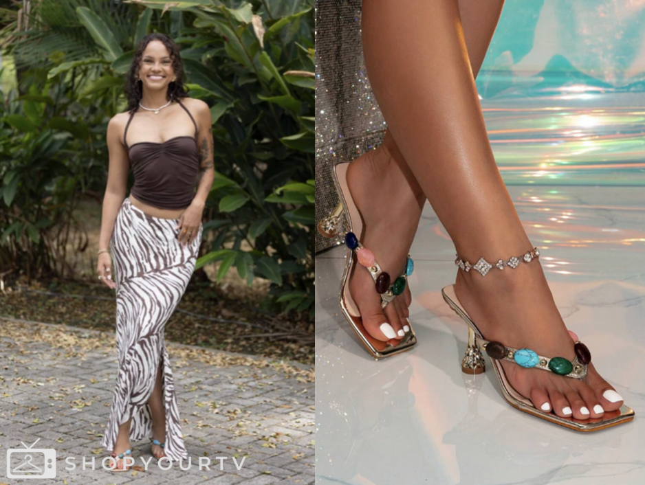 Bachelor in Paradise: Season 10 Episode 1 Alexe Godin's Stone Sandals ...