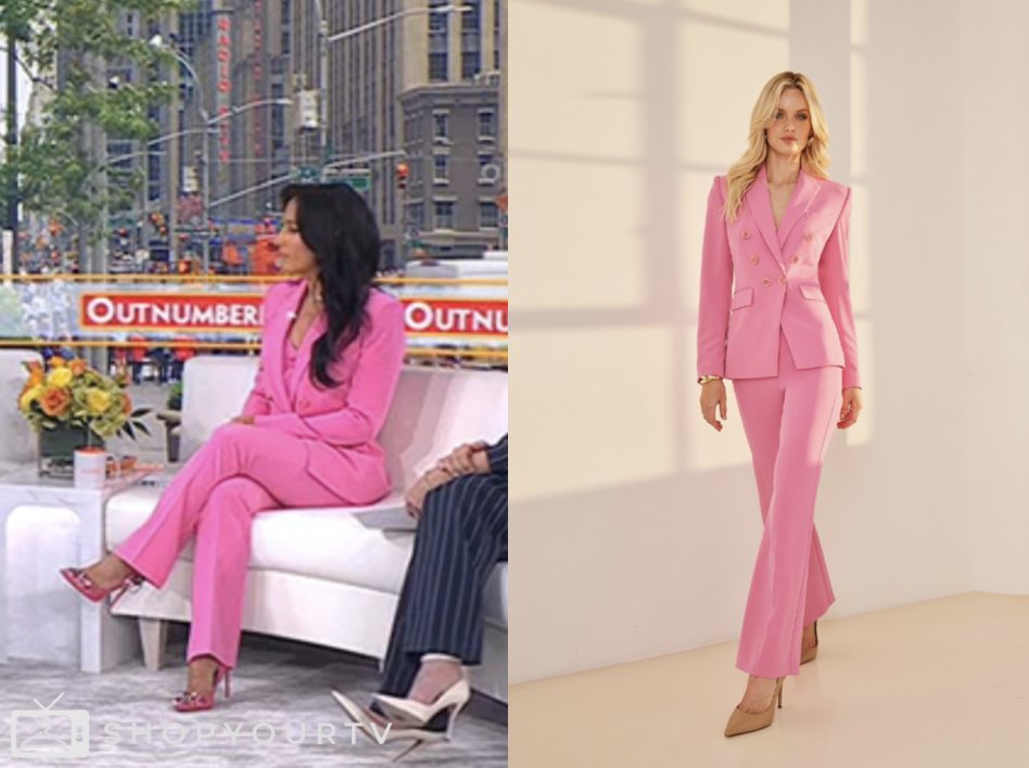 Outnumbered: July 2025 Emily Compagno’s Pink Blazer and Pant Suit ...