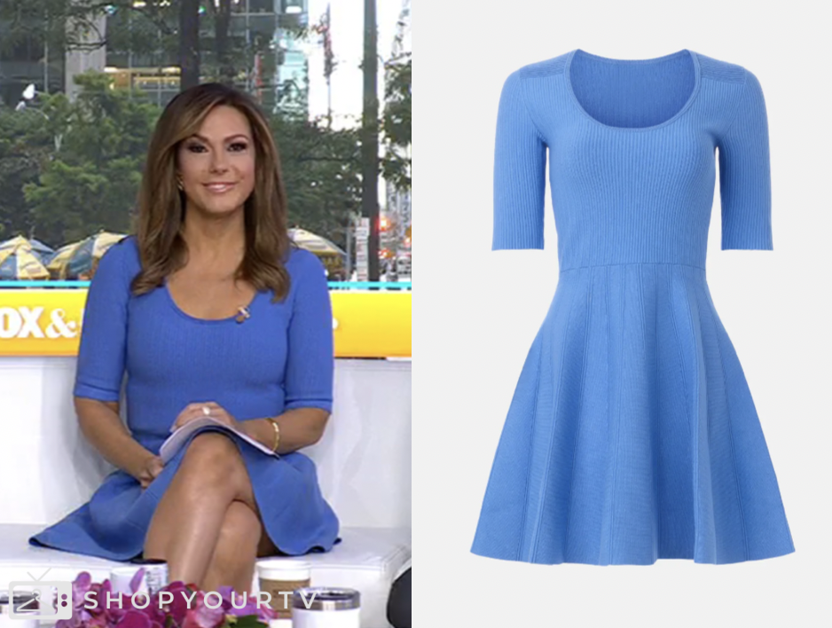 Fox and Friends: July 2025 Lisa Boothe’s Blue Knit Scoop Neck Flare ...