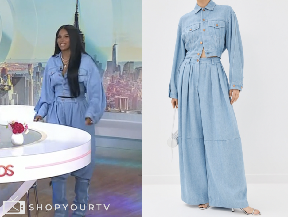 The Today Show: July 2025 Ciara's Denim Cropped Jacket and Wide-Leg ...
