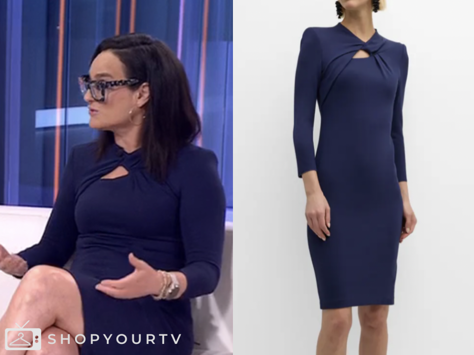 Outnumbered: July 2025 Kennedy’s Navy Blue Cutout Keyhole Twist Sheath ...