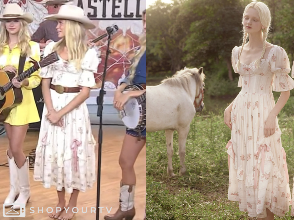 The Today Show: July 2025 Lily Castellow's White Floral Midi Dress ...