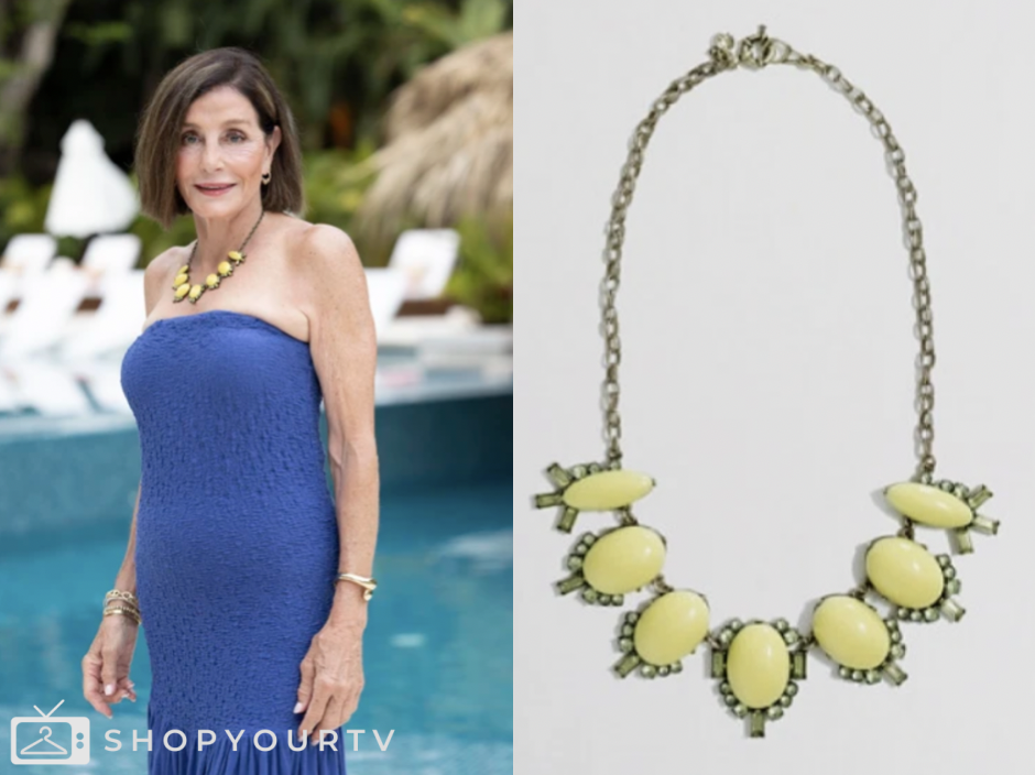 Bachelor in Paradise: Season 10 Episode 5 Kathy Swarts’s Yellow Statement Necklace | Shop Your TV