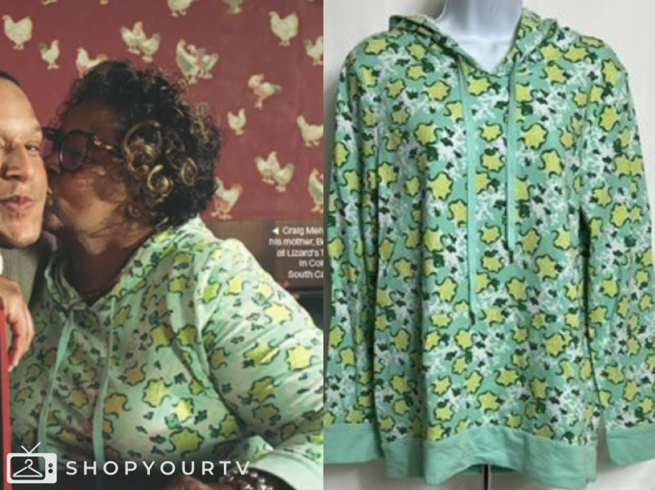 The Today Show: July 2025 Betty Jo Melvin's Green Printed Hoodie | Shop ...