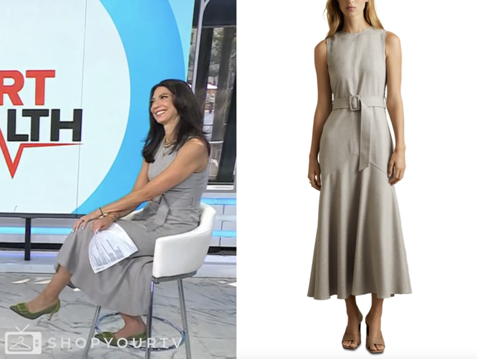 The Today Show: July 2025 Dr. Natalie Azar’s Grey Belted Midi Dress ...