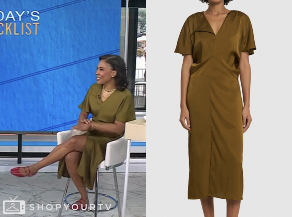The Today Show: July 2025 Vanessa Rissetto's Olive Green Midi Dress ...