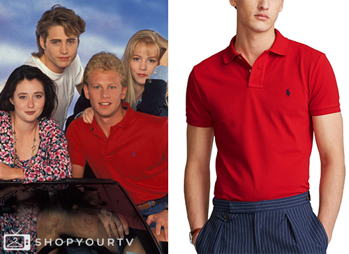 Beverly Hills 90210: Season 1 Promotional Photos Steve's Red Polo Shirt ...