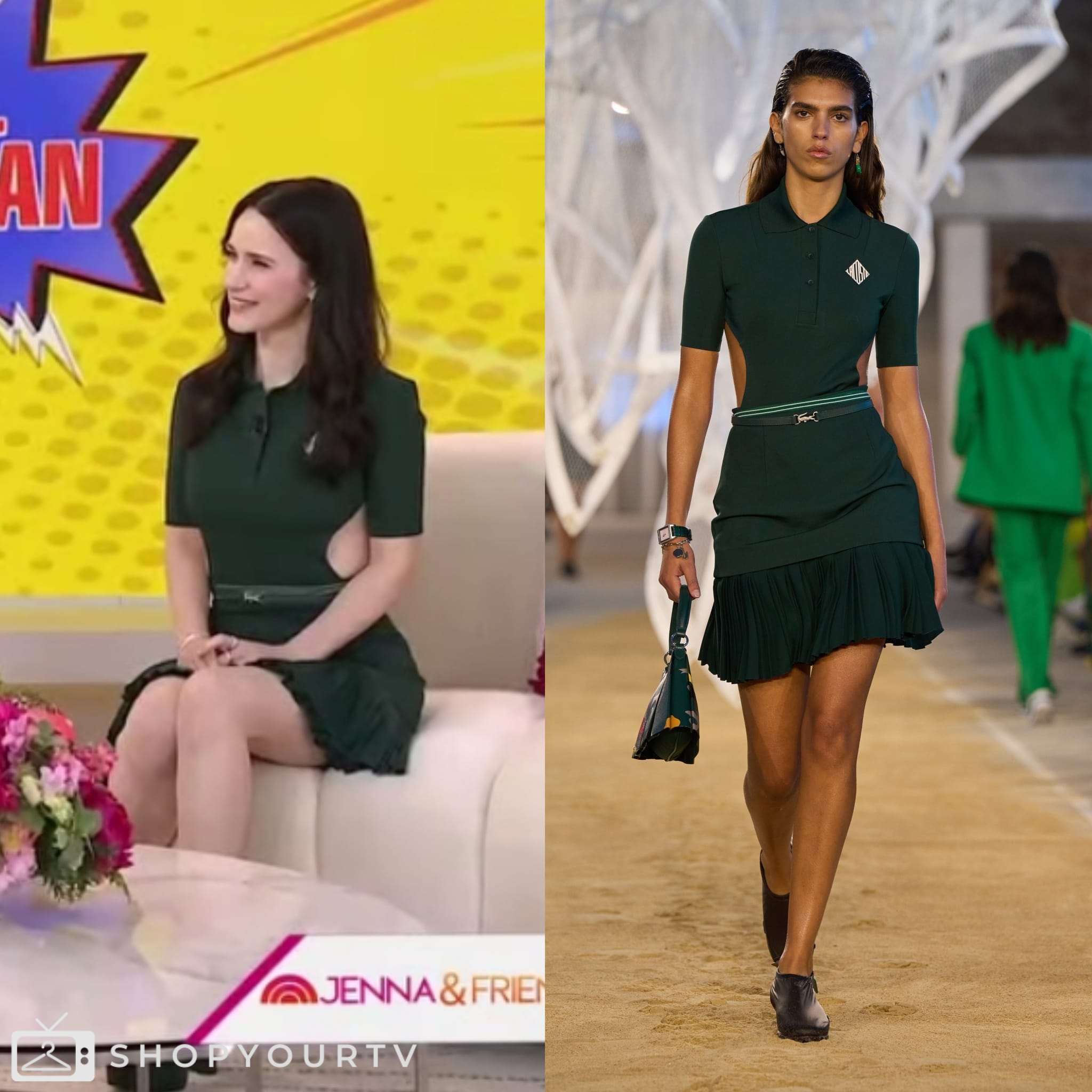 The Today Show: July 2025 Rachel Brosnahan’s Green Polo Mini Dress ...