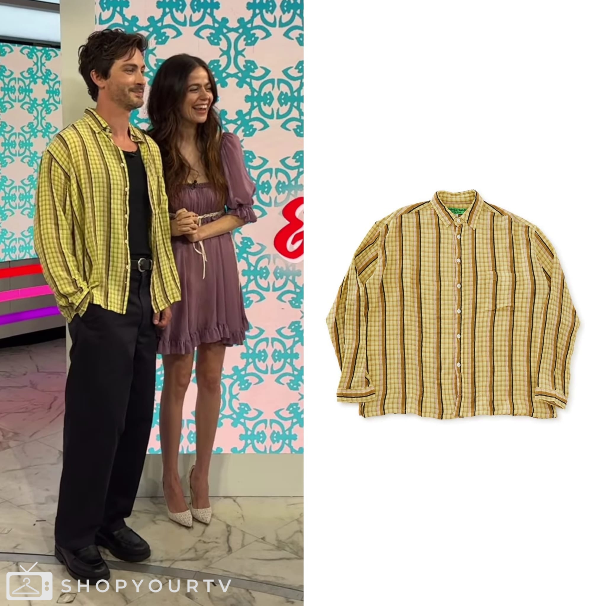 The Today Show: July 2025 Logan Lerman’s Yellow Striped Shirt | Shop ...