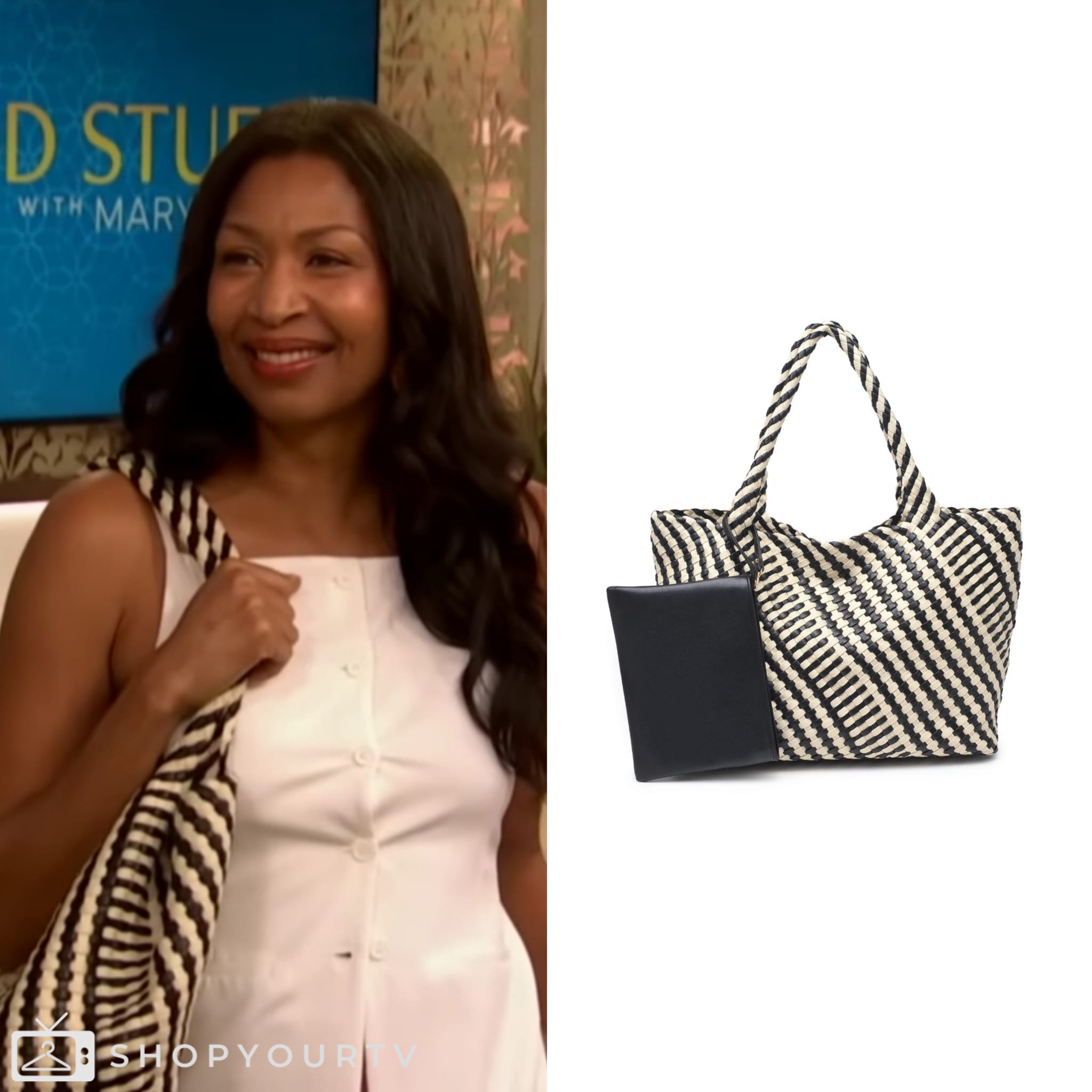 The Good Stuff with Mary Berg: July 2025 Striped Leather Tote Bag ...