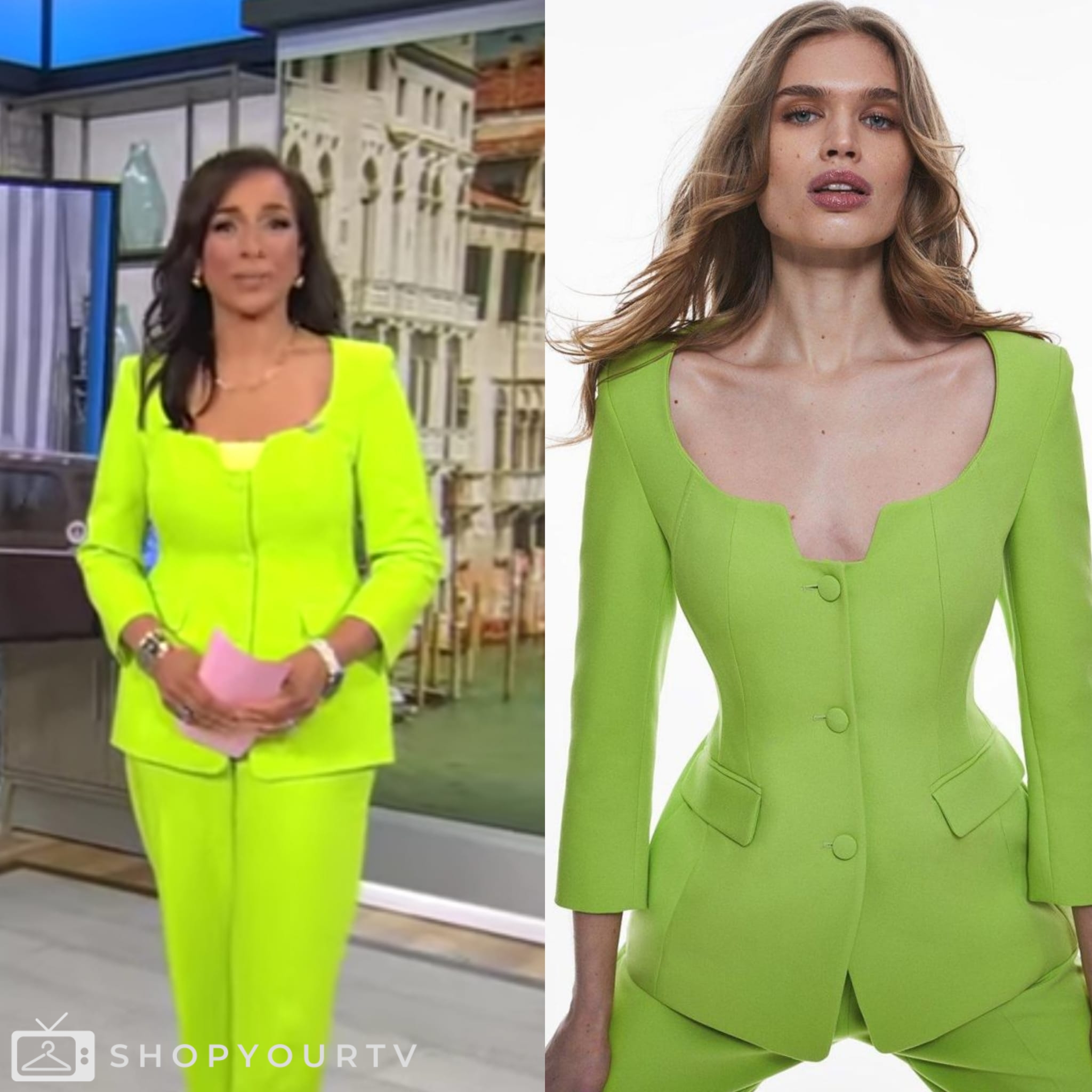 CBS Mornings: June 2025 Michelle’s Corset Buttoned Jacket | Shop Your TV