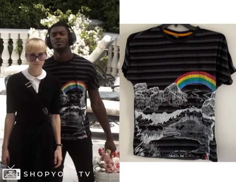 Leverage: Season 1 Episode 7 Alec's Black T-Shirt with Rainbow and ...